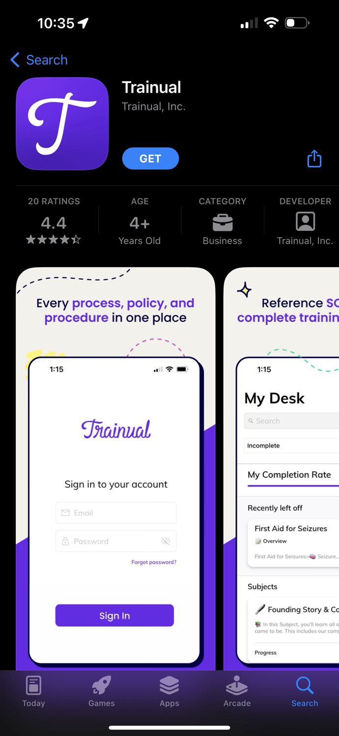 The Trainual App For iPhone & Android