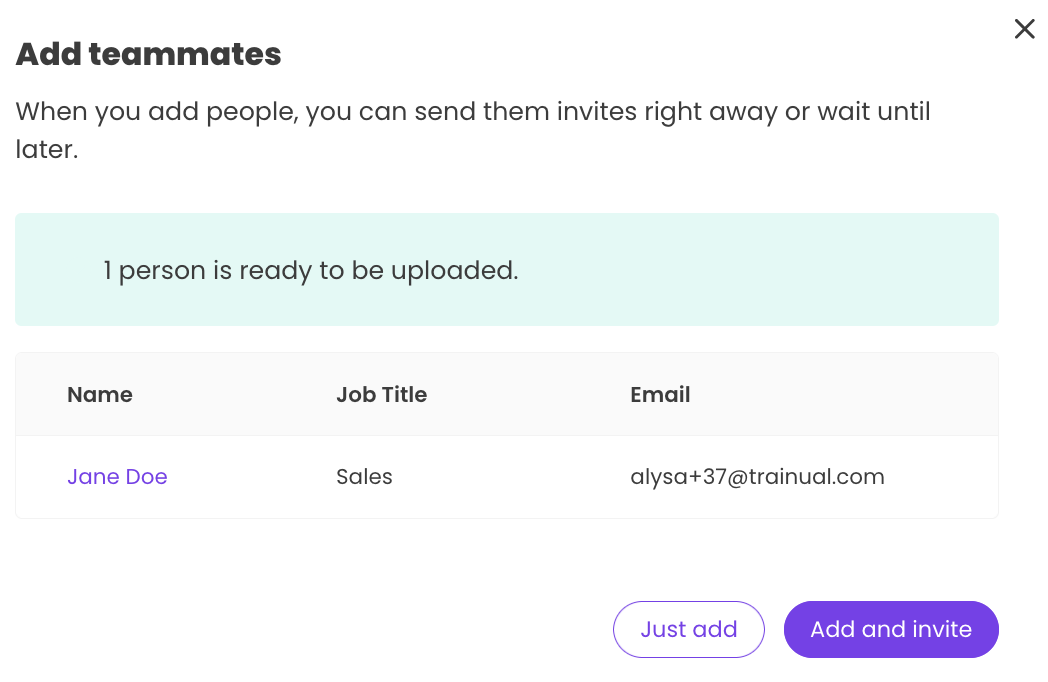 Bulk Invite Team