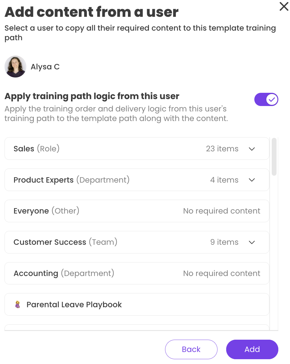 Training Path Templates